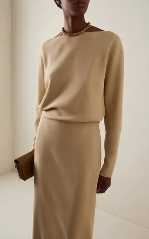 HOUSE OF DAGMAR Billow Wool-blend Maxi Dress