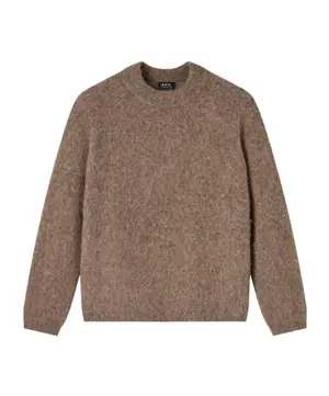 A.p.c. Dylan Sweater Loose-fit Taupe Brown Sweater - Gray-beige