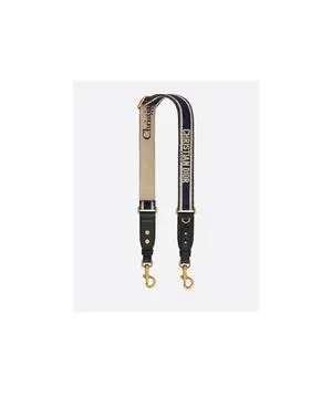 Dior Adjustable Shoulder Strap With Ring - Black