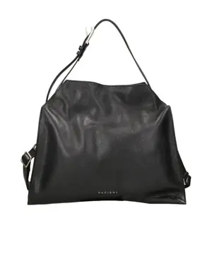 Orciani Trinity Peach Midi Shoulder Bag - Black