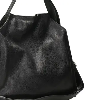 Orciani Trinity Peach Midi Shoulder Bag - Black