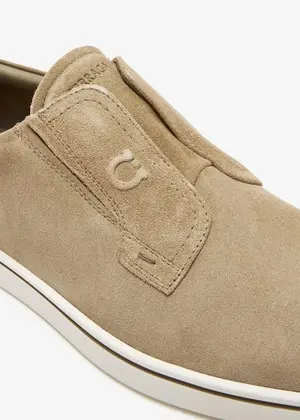 FERRAGAMO Suede Slip-on Sneakers