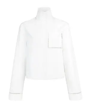 Alaïa High Neck Pocket Detail Top
