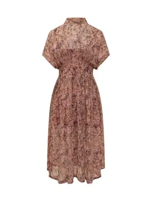 Ba&sh Adena Printed Midi Dress
