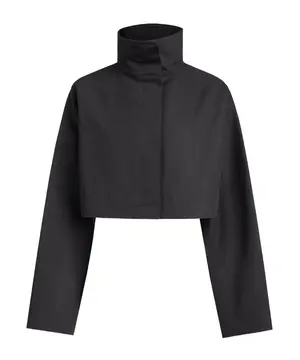 Alaïa High-neck Cropped Jacket - Black/black