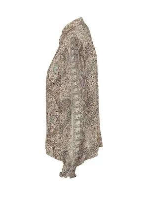 Ba&sh Cleo Paisley Print Blouse - Nude