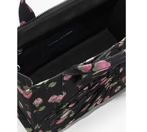 Marc Jacobs Vintage Floral Oversized Bow Medium Tote Bag - Black