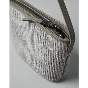 Brunello Cucinelli Monili Detail Woven Shoulder Strap Bag