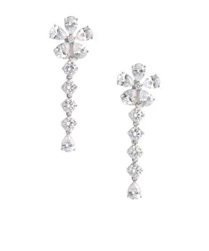 SELF-PORTRAIT Crystal Flower Dangle Earring