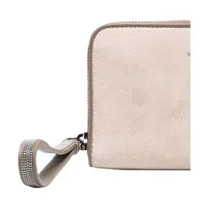 Brunello Cucinelli Debossed-logo Suede Wallet