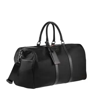 Kiton Nylon Travel Holdall With Leather Details