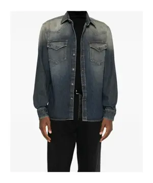 NINE:INTHE:MORNING Long-sleeve Denim Shirt