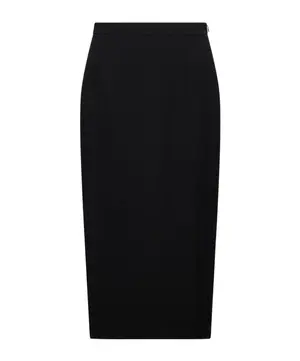 Alessandra Rich Wool Crepe Midi Skirt