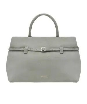 Manu Atelier Le Cambon 35 Bag In Pepe Suede - Green