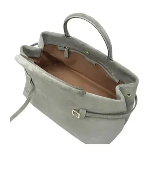 Manu Atelier Buckle Detailed Top Handle Bag - Green