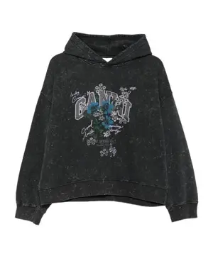 Ganni Cropped Sweatshirts Hoodies For Women