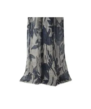 Brunello Cucinelli Floral-print Linen Scarf