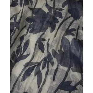 Brunello Cucinelli Floral-print Linen Scarf