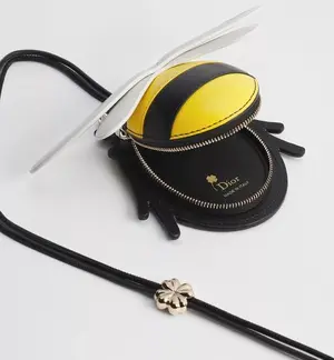 Dior Jardin Bee Coin Purse With Cord