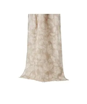 Brunello Cucinelli Floral-print Linen Scarf - Beige