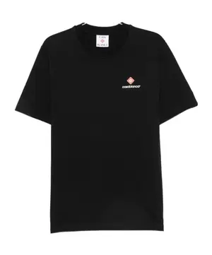 Casablanca Logo Printed Crewneck T-shirt - Black