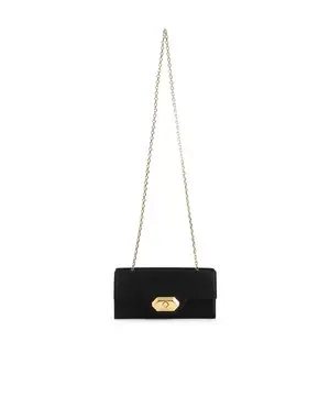 LANVIN Flap Top Chain Detail Clutch Bag
