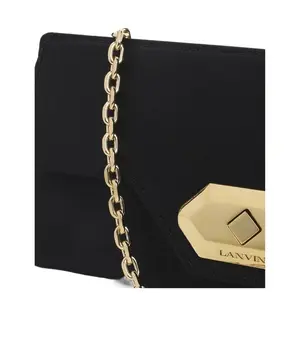 LANVIN Flap Top Chain Detail Clutch Bag