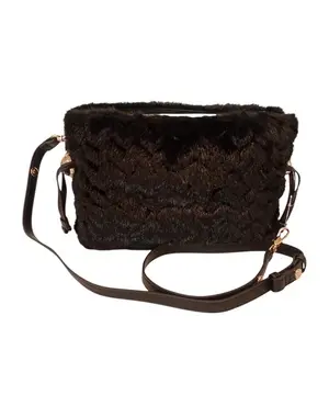 Liu Jo Fur Shoulder Bag - Black