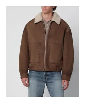 SALVATORE SANTORO Shearling Collar Long Sleeve Jacket