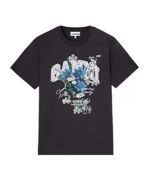 GANNI Floral Graphic T-shirt