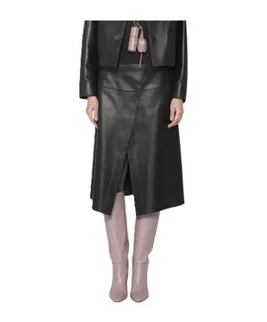 DESA 1972 Asymmetrical Leather Skirt