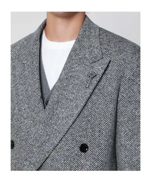 LARDINI Double Breasted Long Coat