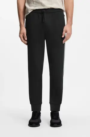 Hugo Boss Triangle-jacquard Tracksuit Bottoms With Rubberised Logo