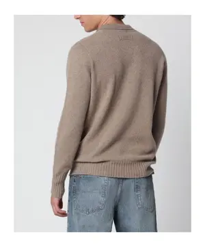 DRUMOHR Long-sleeve Polo-collar Sweater - Gray
