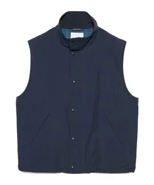 Nanamica High-neck Press-stud Gilet - Deep Navy Blue