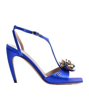 Dior Flora Heeled Sandal - Blue
