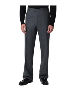 LARDINI Pleated Straight-leg Pants - Grey