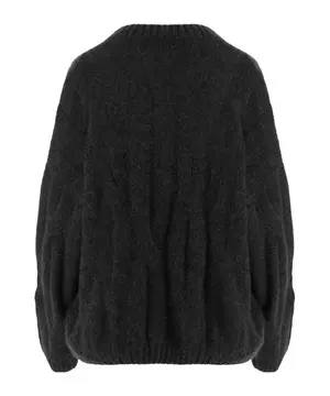 ALLUDE Ribbed Hem Knitted Sweater