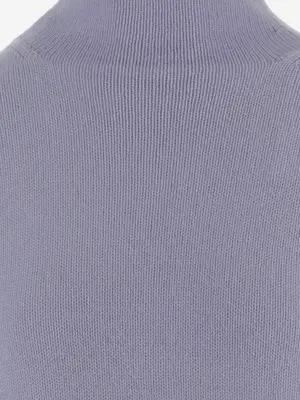 ALLUDE Cashmere Turtleneck Knitted Sweater - Purple