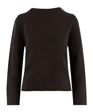 ALLUDE Ribbed Cashmere Sweater - Black