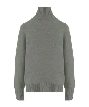 ALLUDE Ribbed Turtleneck Knitted Sweater