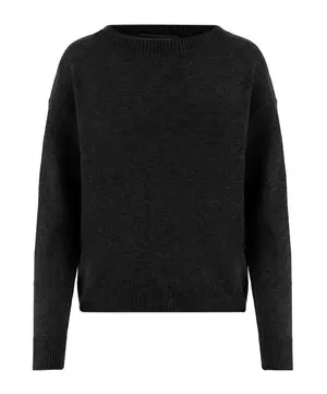 ALLUDE Cashmere Crew Neck Sweater - Black