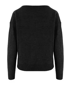 ALLUDE Cashmere Crew Neck Sweater - Black