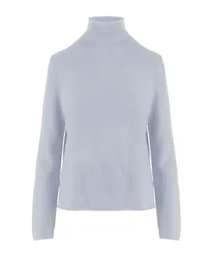 ALLUDE Cashmere Turtleneck Knitted Sweater - Gray