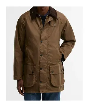 Barbour Waxed Cotton Jacket With Corduroy Collar