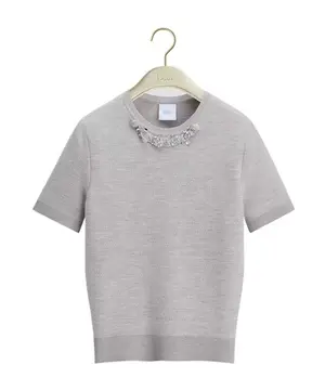 Dior Short-sleeved Embroidered Sweater