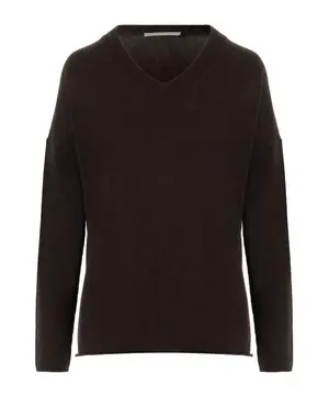 ALLUDE V-neck Cashmere Knitted Sweater