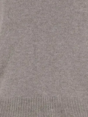 ALLUDE Cashmere Crew Neck Knitted Sweater - Gray
