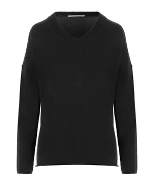 ALLUDE V-neck Cashmere Knitted Sweater