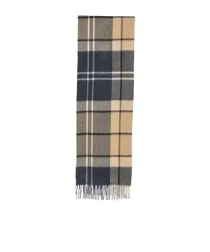 Barbour Carrbridge Tartan Check-fringed Scarf - Gray